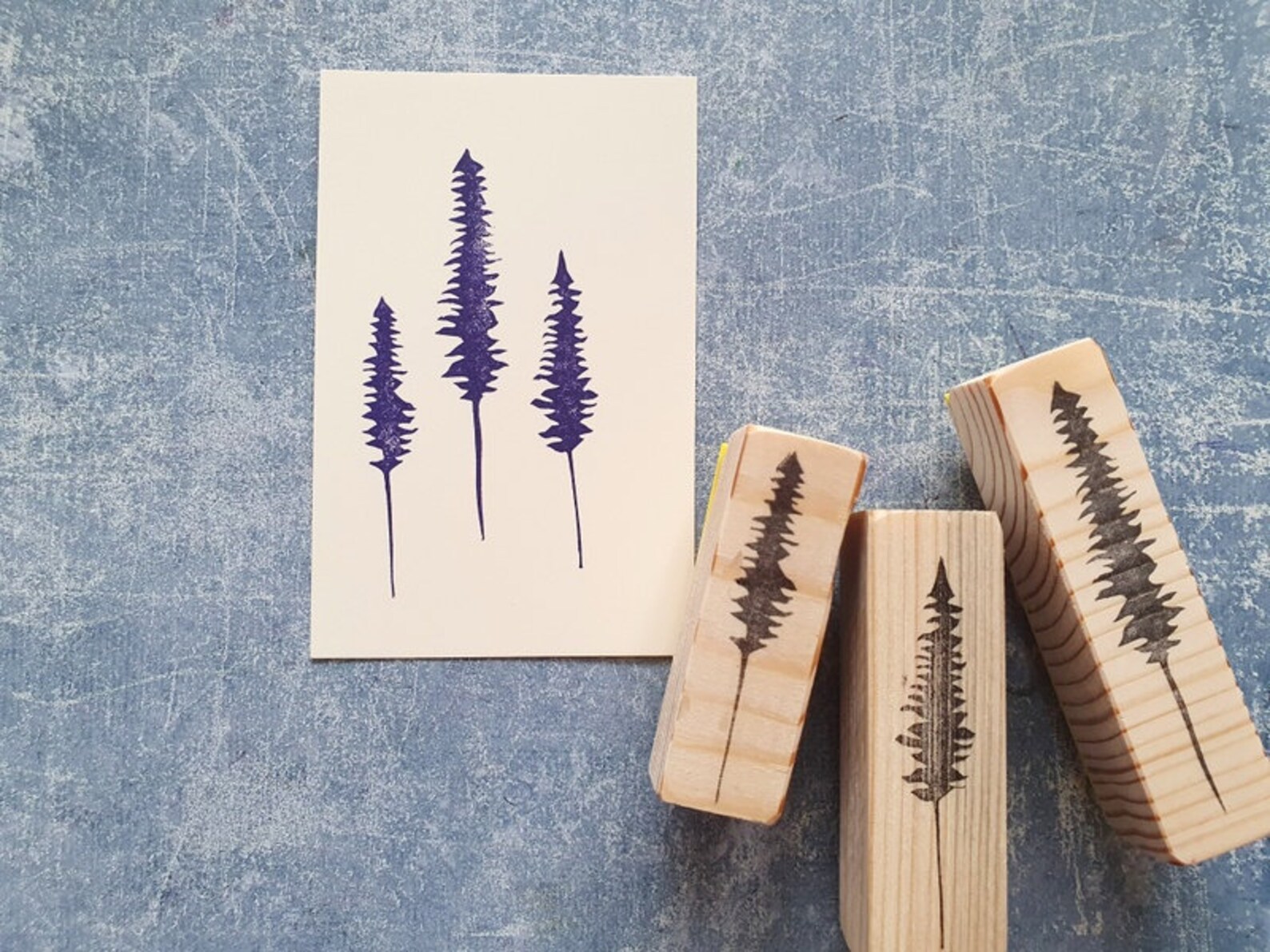 Pine Tree Rubber Stamp Set, Woodland Christmas Tree, Wild Life Weeding ...