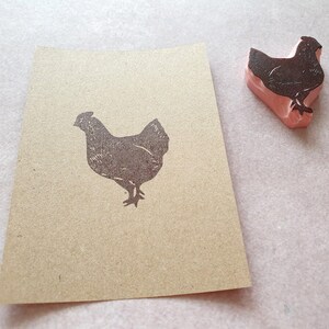Chicken rubber stamp for scrapbooking Farm animal stamp for | Etsy