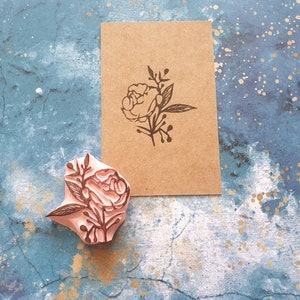 Wild Rose Rubber Stamp for Classic Wedding, Flower Bouquet Stamp ...
