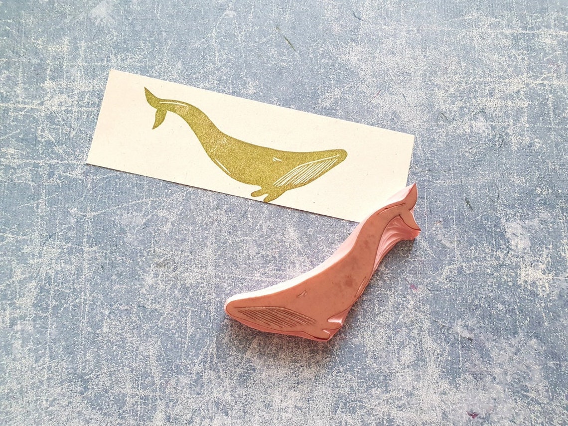 Whale Rubber Stamp for Cardmaking, Ocean Animal Stamp for Scrapbooking ...