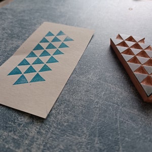 Triangles Rubber Stamp for Art Journal, Texture Background Stamp ...
