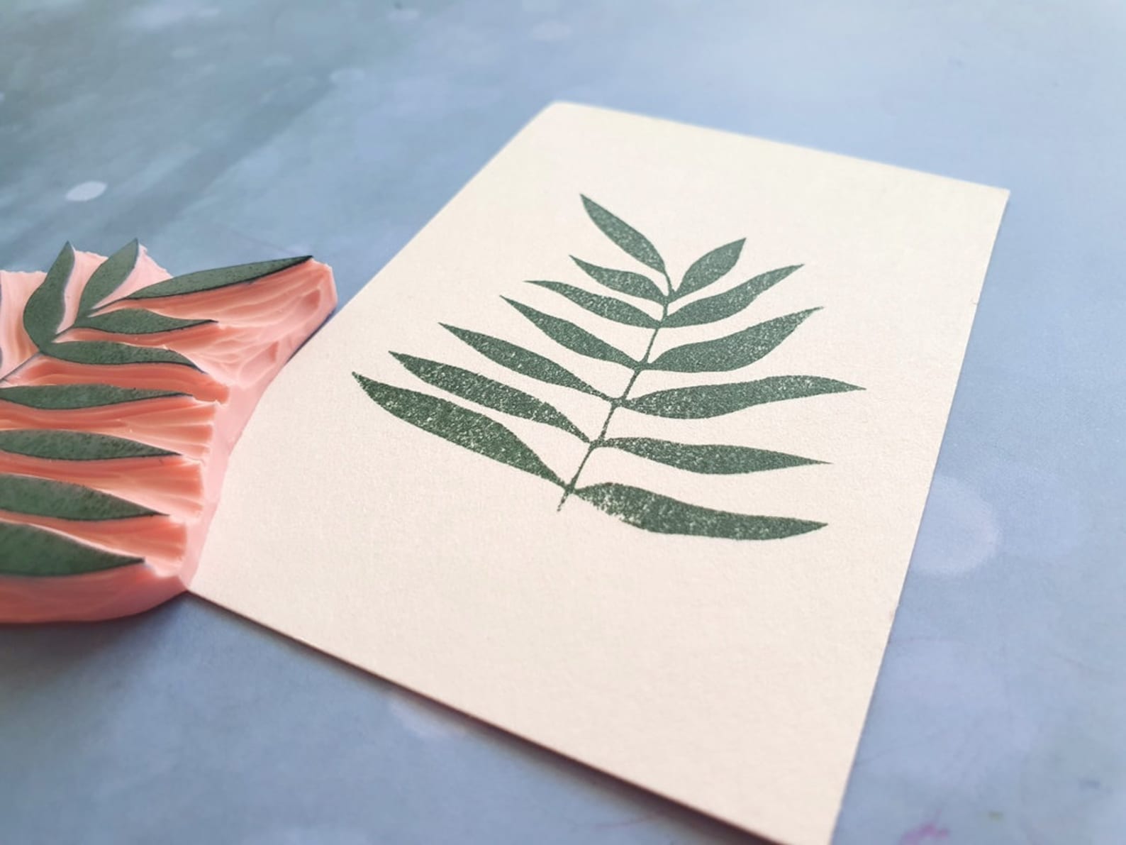 Leaf Rubber Stamp Fall Leaves Stamp for Cardmaking Wild - Etsy
