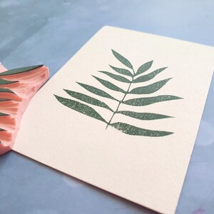Leaf Rubber Stamp, Fall Leaves Stamp for Cardmaking, Wild Flower ...