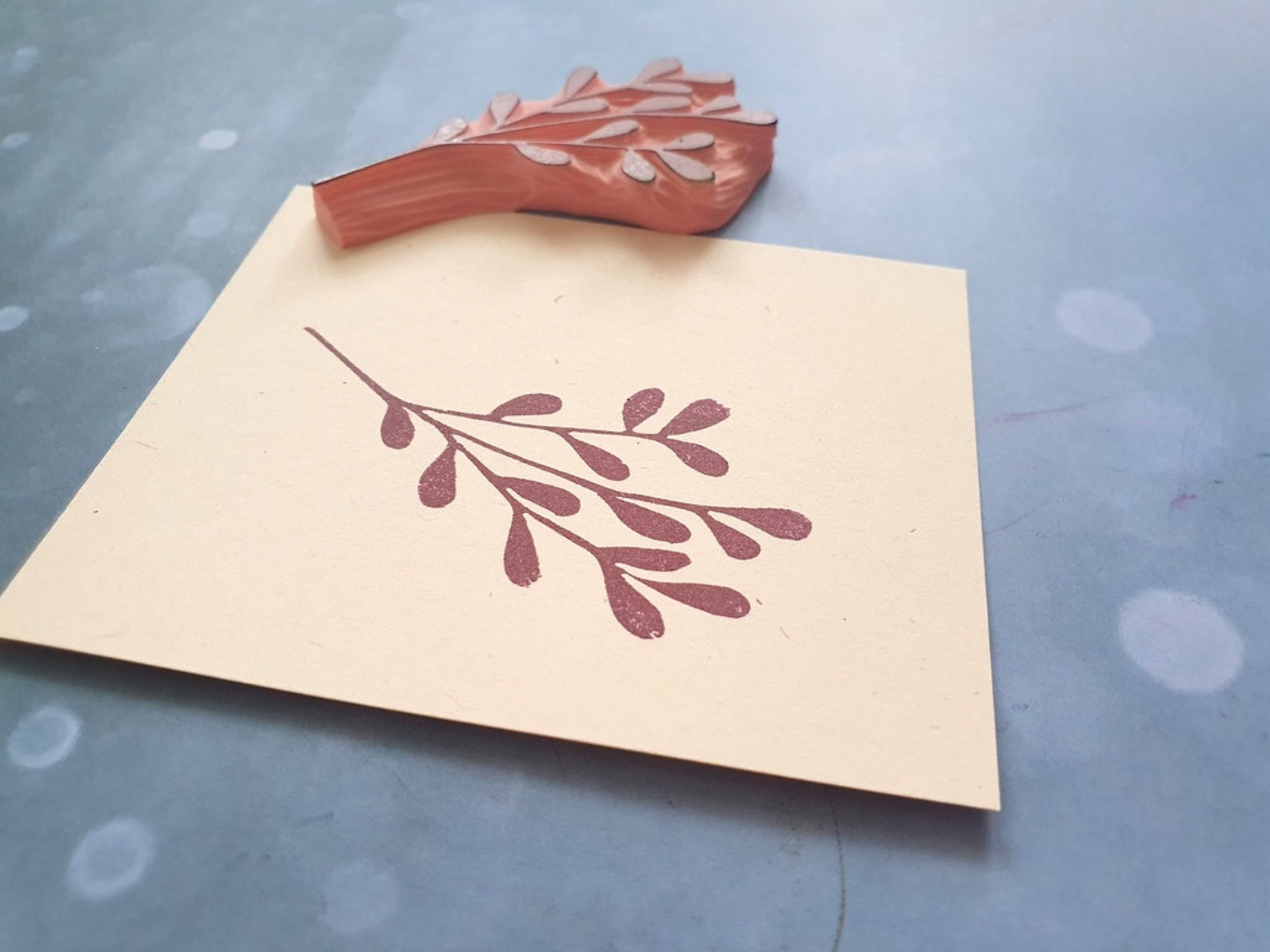 Mistletoe Rubber Stamp for Christmas Card Seasonal Greeting | Etsy