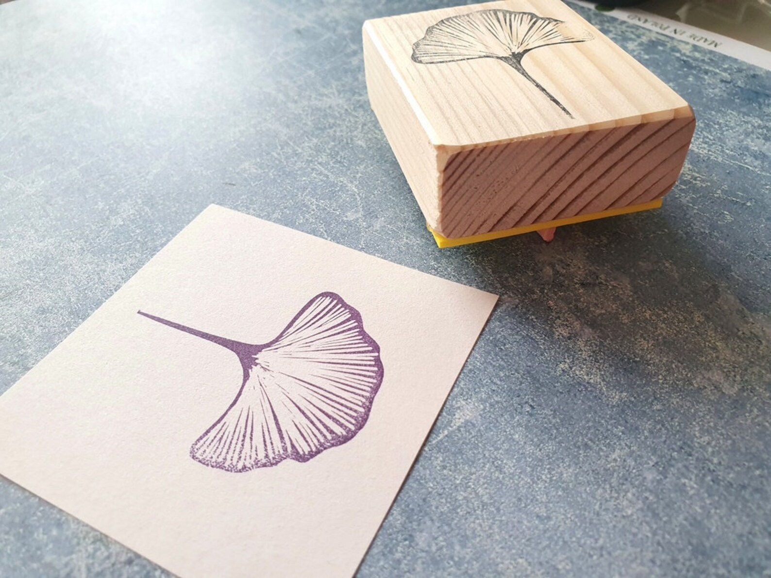 Ginkgo Leaf Stamp for Bullet Journal, Ginkgo Biloba Stationery ...