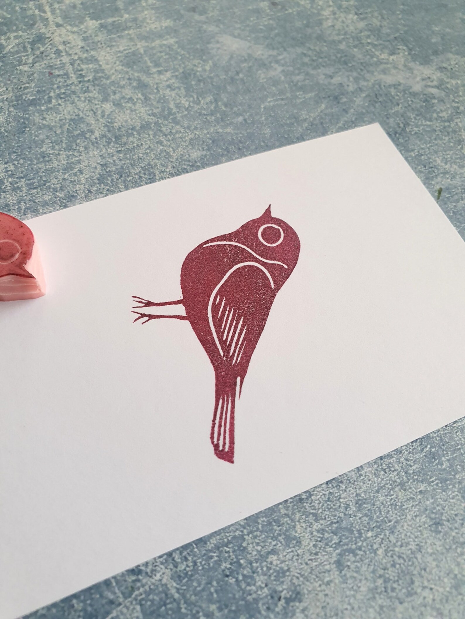 Bird Rubber Stamp for Art Journal, Wild Animal Stamp for Scrapbooking ...