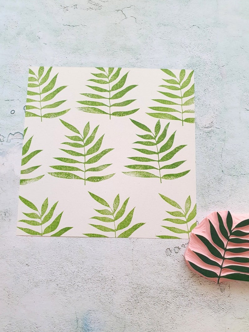 Leaf Rubber Stamp Fall Leaves Stamp for Cardmaking Wild - Etsy