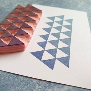 Triangles Rubber Stamp for Art Journal, Texture Background Stamp ...
