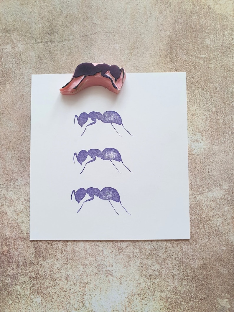 Ant rubber stamp for junk journal insect stamp for creative | Etsy