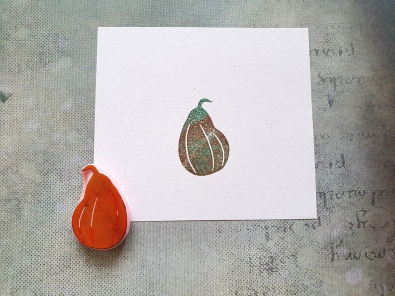 Pumpkin Rubber Stamp for October Daily Journal, Halloween Stamp for ...