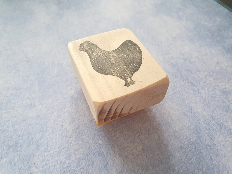 Chicken Rubber Stamp for Scrapbooking, Farm Animal Stamp for Fresh ...