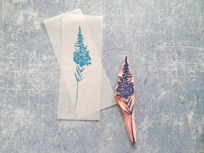 Willow Herb Rubber Stamp, Herbarium Stamp for Apothecary Journal ...
