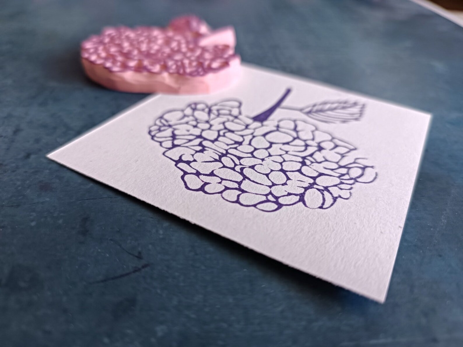 Hydrangea Rubber Stamp for Cardmaking, Hortensia Stamp for Scrapbooking ...