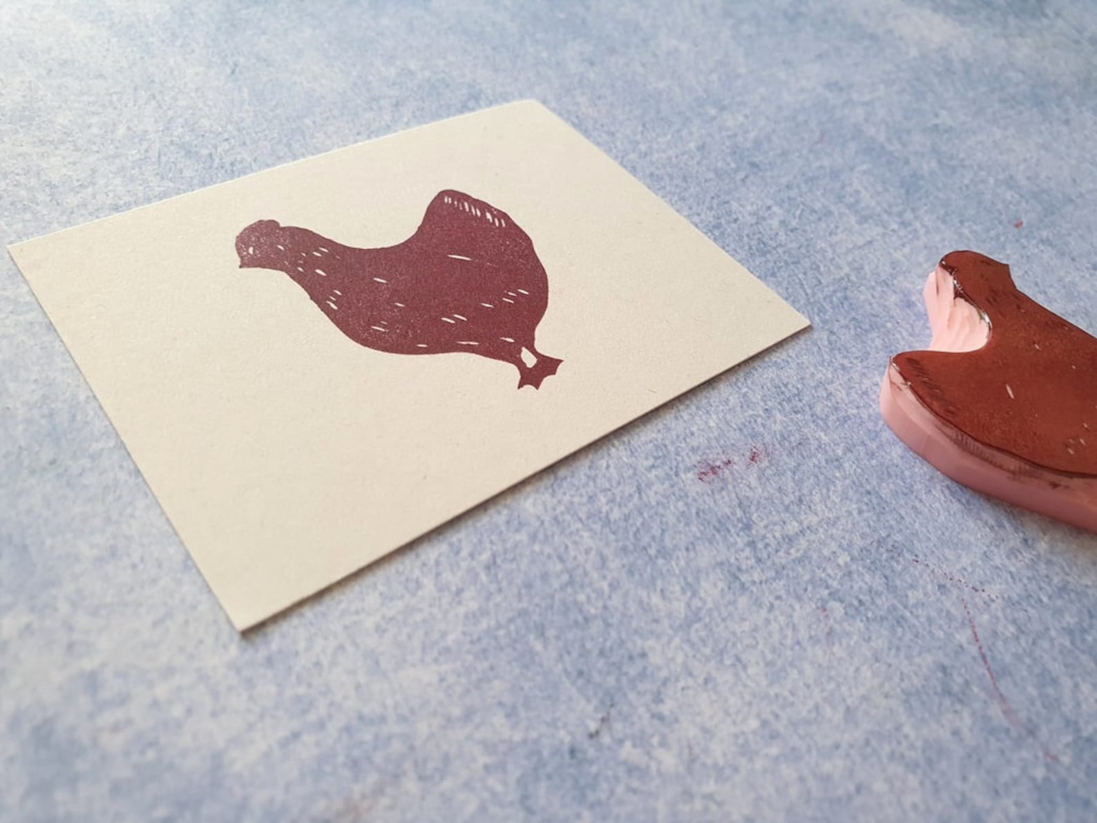 Chicken Rubber Stamp for Scrapbooking Farm Animal Stamp for - Etsy