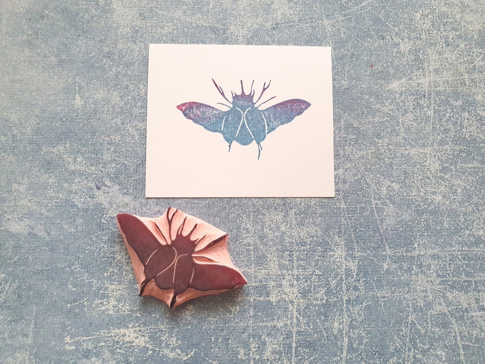 Luna Moth Rubber Stamp for Junk Journal, Entomology Stamp for ...