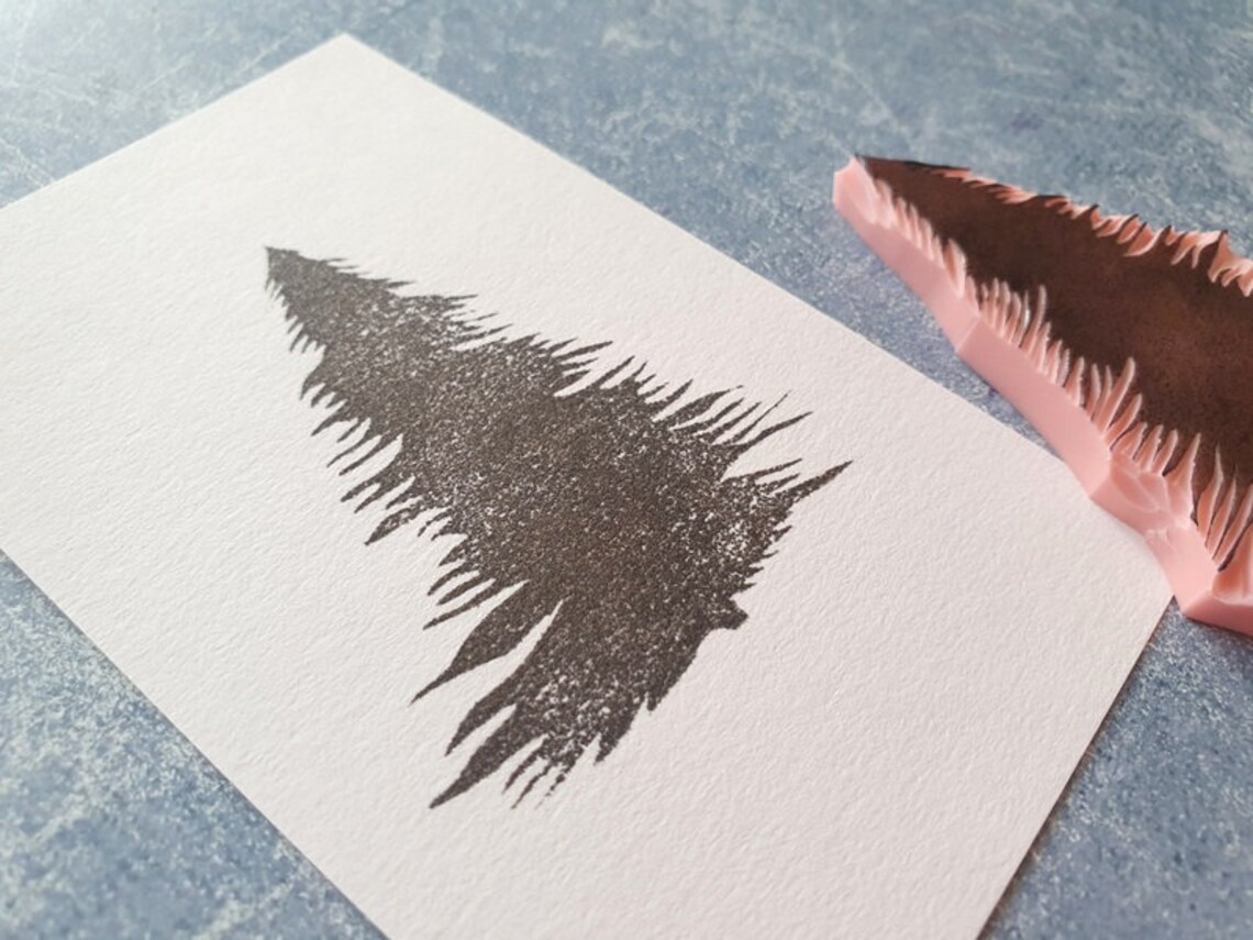 Christmas Tree Rubber Stamp for Scrapbooking Pine Tree Stamp - Etsy