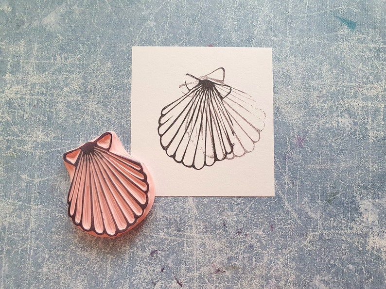 Seashell Rubber Stamp, Sea Treasures Stamp, Scrapbooking Supplies ...