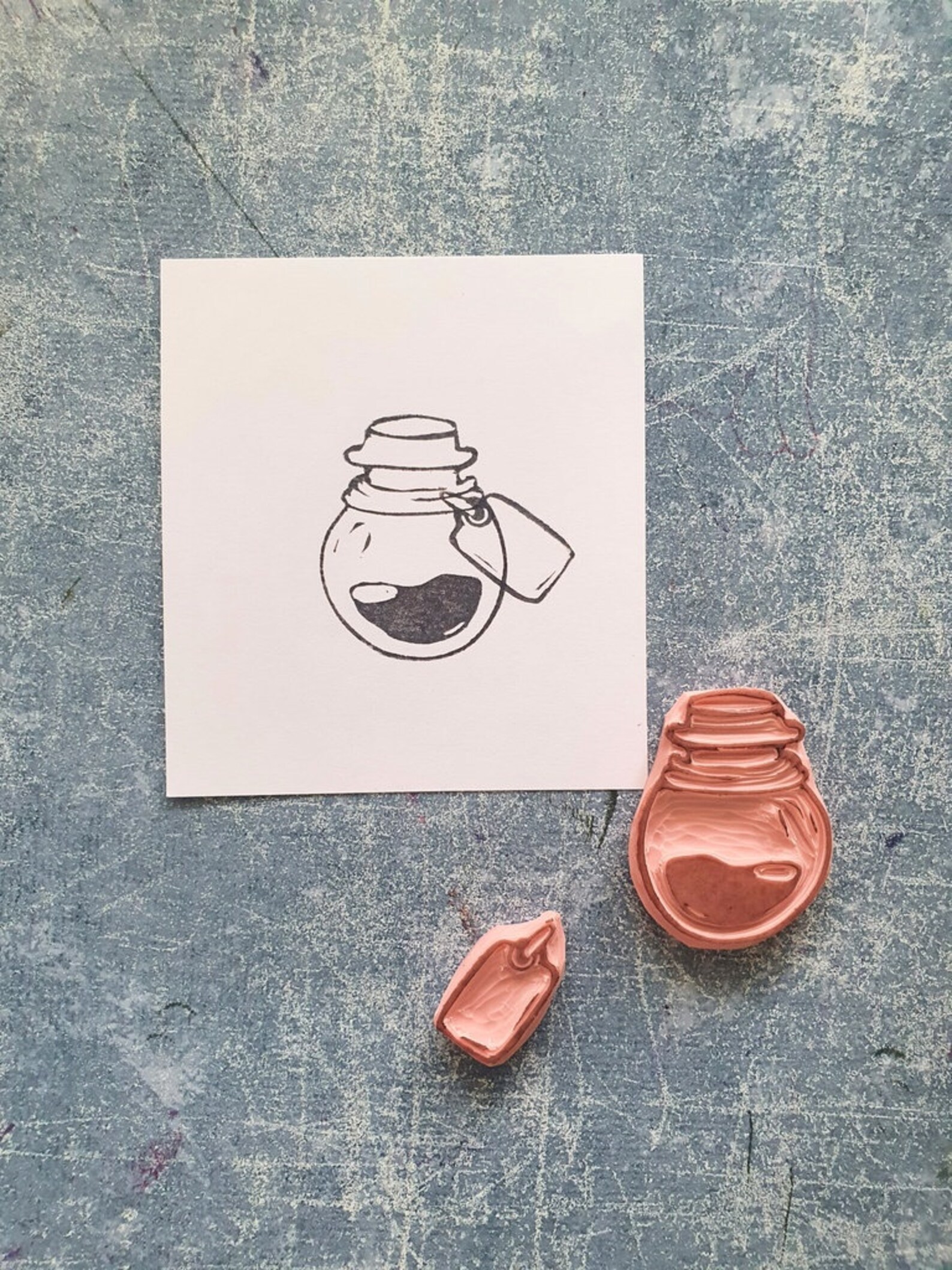 Poison Bottle Rubber Stamp Set, Spooky Stamp for Bullet Journal ...