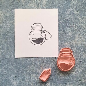 Poison Bottle Rubber Stamp Set, Spooky Stamp for Bullet Journal ...