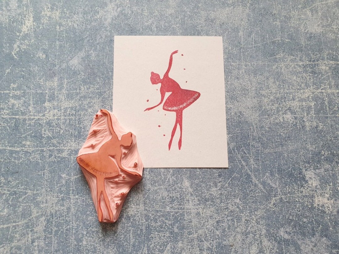 Ballerina Rubber Stamp Dancer Stamp for Birthday Girl Kids - Etsy