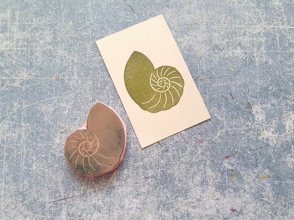 Shell Rubber Stamp for Daily Planner, Ocean Shell Stamp for Creative ...
