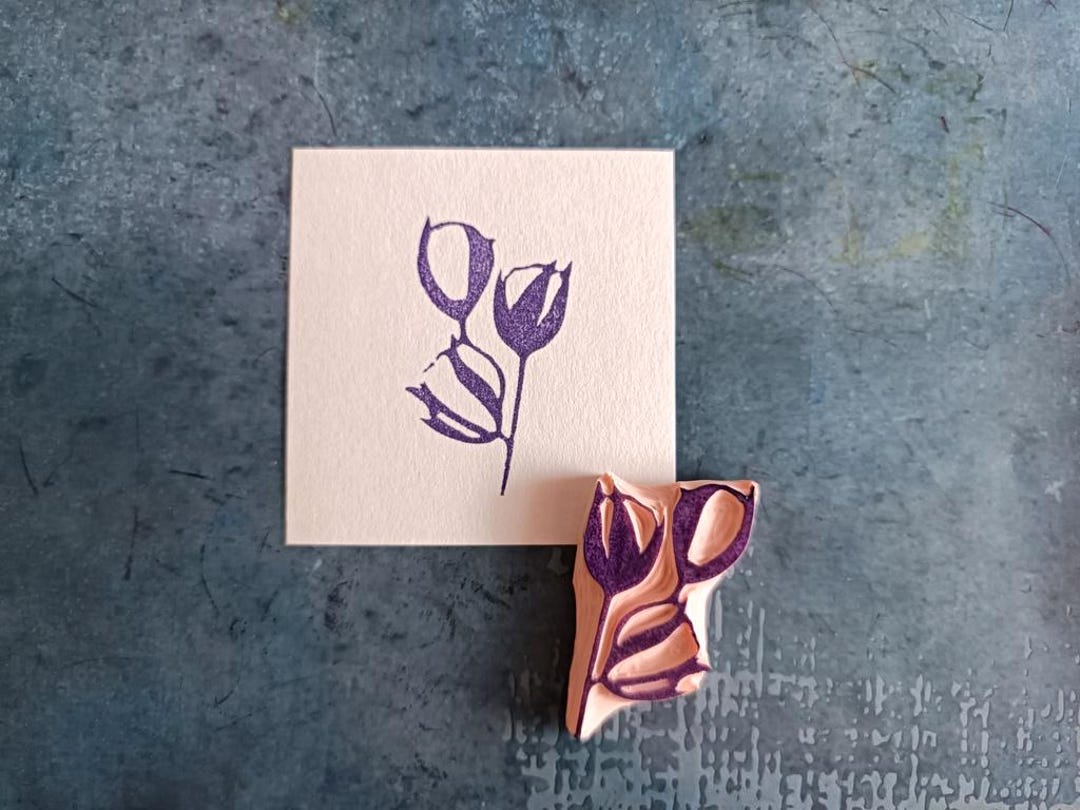 Cotton Rubber Stamp for Printing on Fabric, Organic Stamp for Business ...