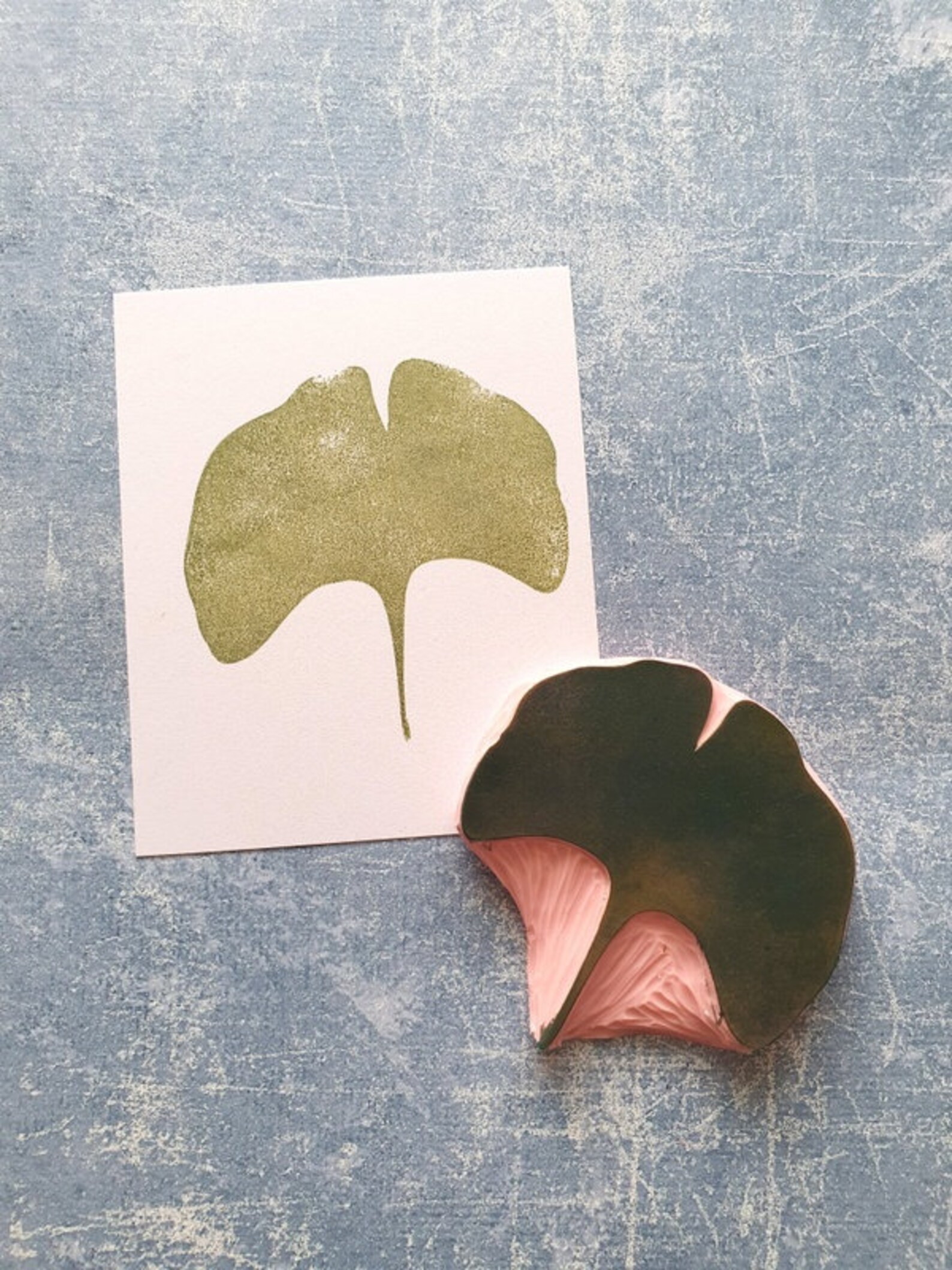 Ginkgo Biloba Rubber Stamp for Scrapbooking, Ginkgo Leaf Stamp for Junk ...