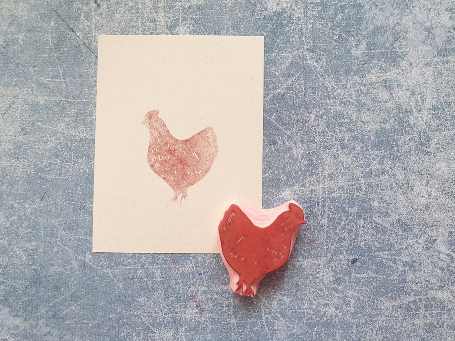 Chicken Rubber Stamp for Scrapbooking Farm Animal Stamp for - Etsy