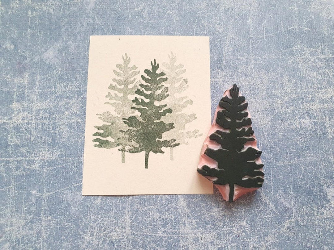 Tree Rubber Stamp Fo Christmas Wishes, December Daily Journaling Stamp ...