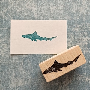 Shark Rubber Stamp for Birthday Wishes, Ocean Animal Wooden Stamp - Etsy