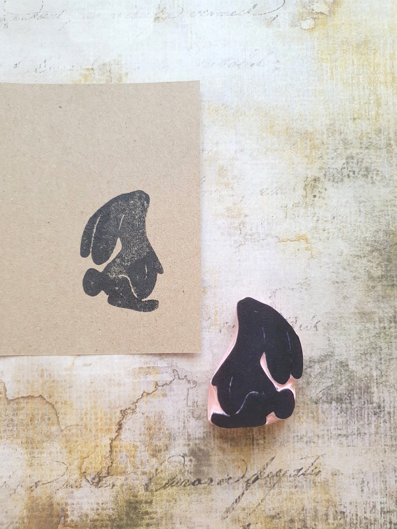 Hare rubber stamp for cardmaking wild animal stamp for kids | Etsy