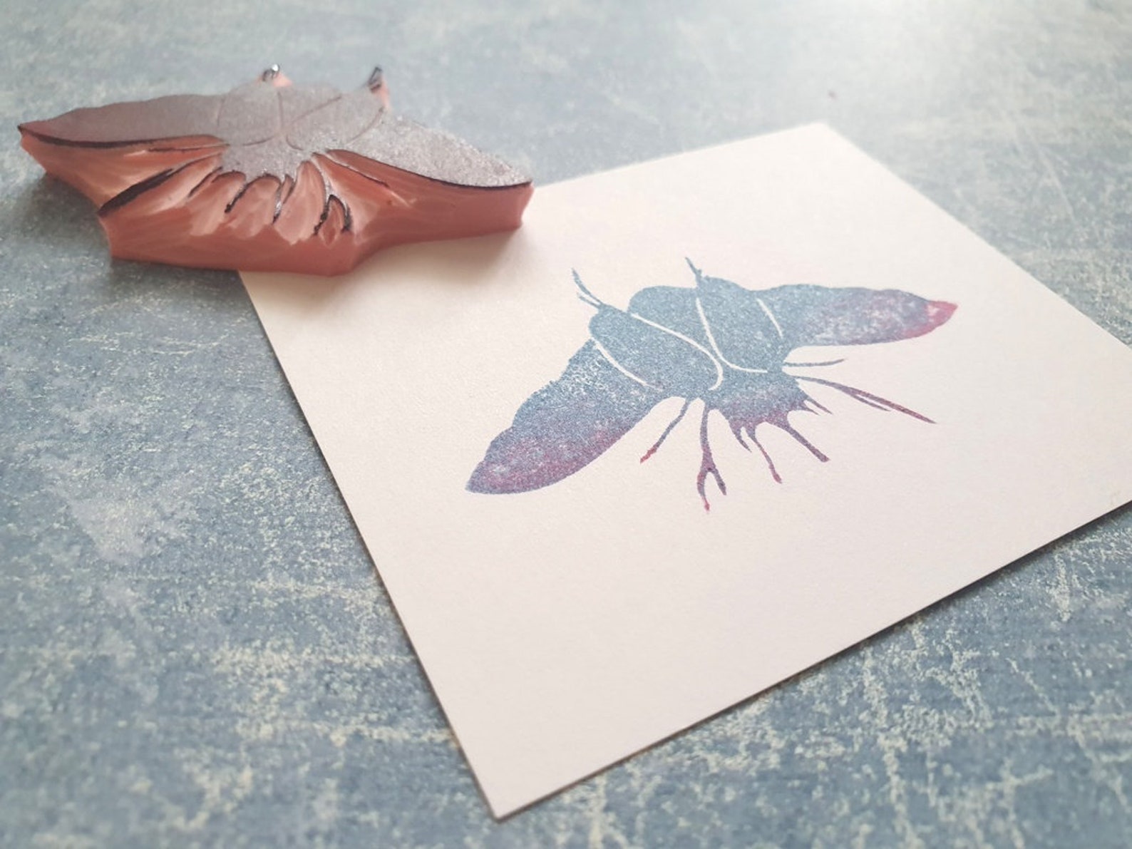 Luna Moth Rubber Stamp for Junk Journal, Entomology Stamp for ...