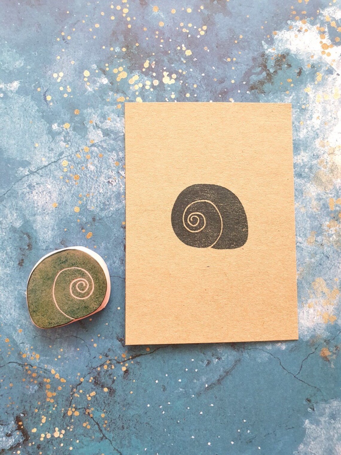 Shell rubber stamp for daily planner Ocean shell stamp for | Etsy