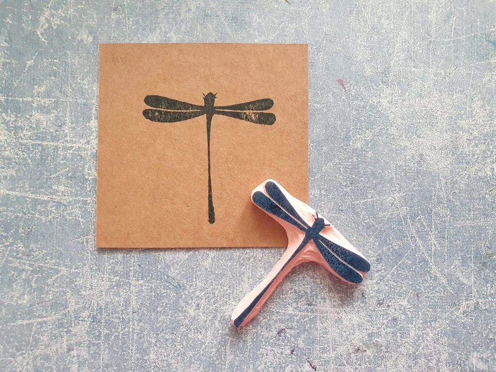 Dragonfly Rubber Stamp for Cardmaking, Bug Stamp for Bullet Journal ...