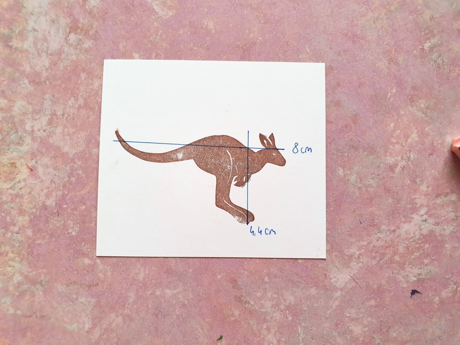 Kangaroo Rubber Stamp for Travelers Journal, Australian Animal Stamp ...