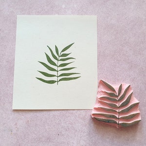 Leaf rubber stamp fall leaves stamp for cardmaking wild | Etsy