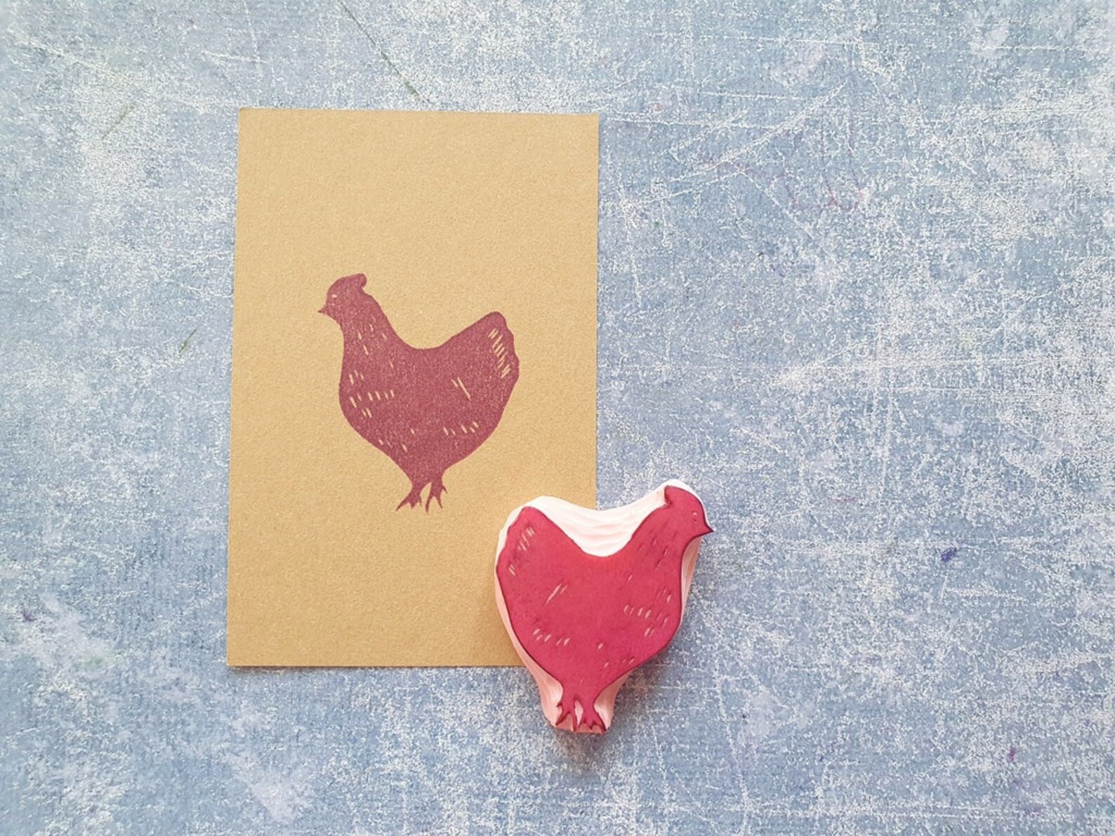 Chicken Rubber Stamp for Scrapbooking Farm Animal Stamp for - Etsy
