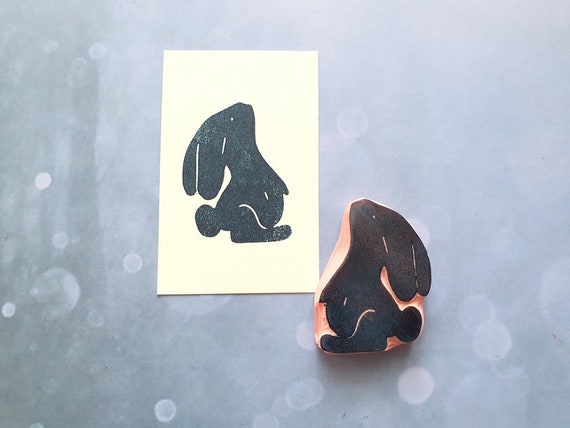 Hare rubber stamp for cardmaking wild animal stamp for kids | Etsy