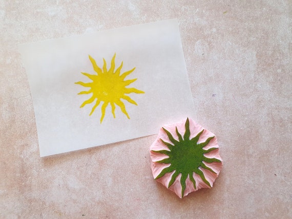 Sun rubber stamp for bullet journal sunshine stamp for snail | Etsy