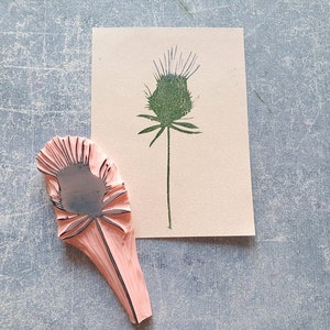 Thistle Rubber Stamp for Junk Journal, Wild Flower Stamp for ...