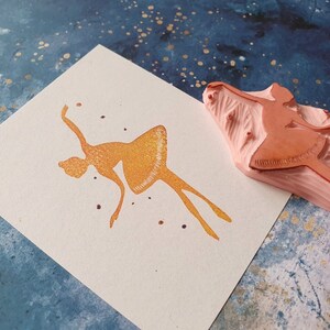 Ballerina Rubber Stamp Dancer Stamp for Birthday Girl Kids - Etsy