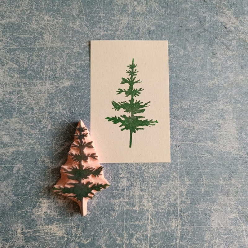 Tree Rubber Stamp - Etsy