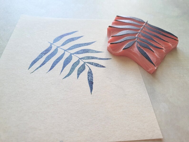 Leaf rubber stamp fall leaves stamp for cardmaking wild | Etsy