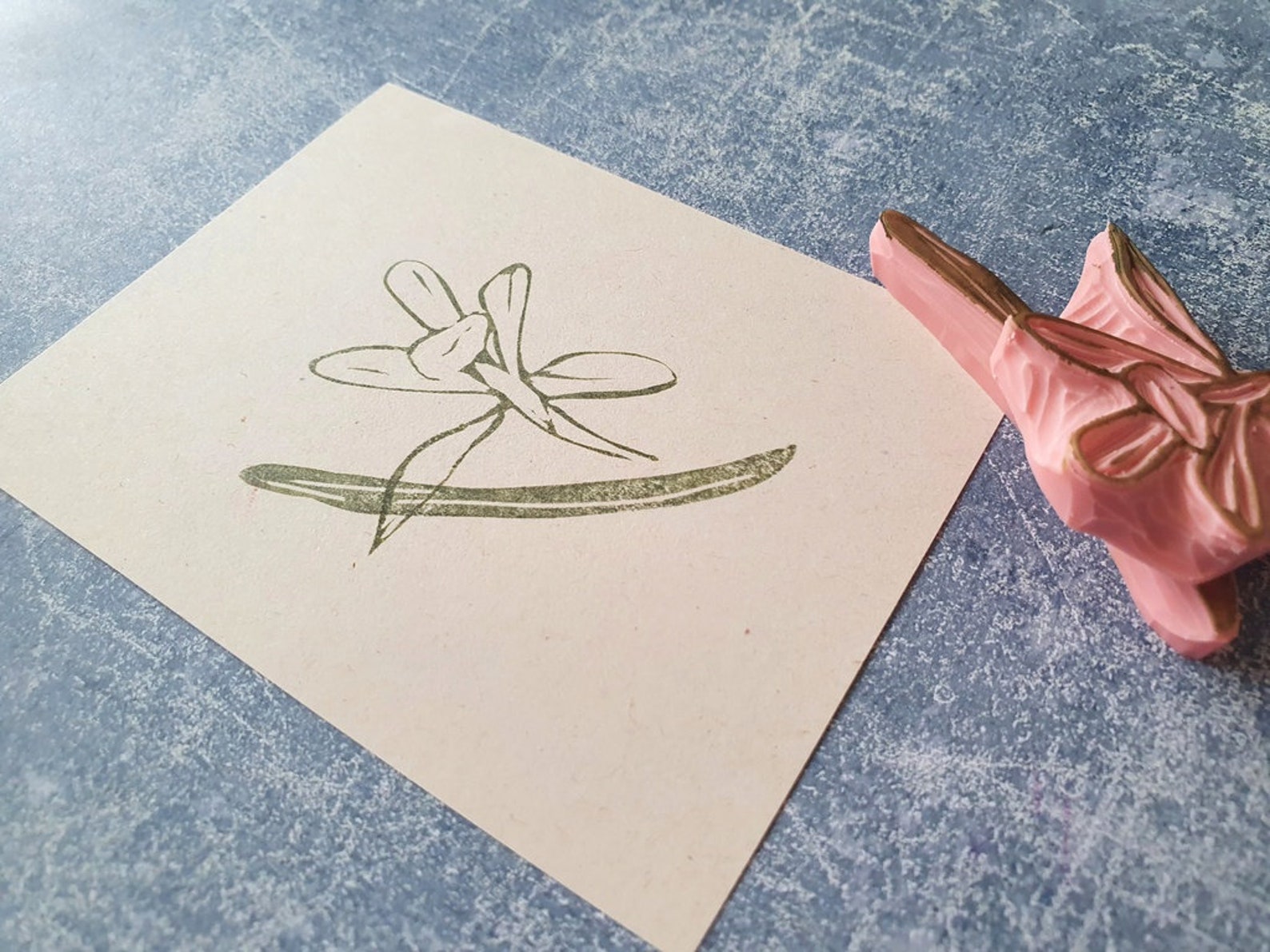 Vanilla Bean Rubber Stamp Set, Tropical Food Decor, Vintage Kitchen ...