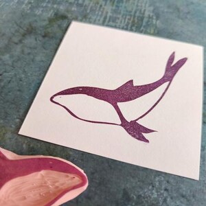 Whale Stamp for Ocean Themed Crafts, Detailed Whale Stamp for ...