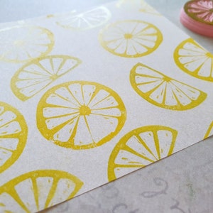 Fresh lemon slice rubber stamp set lime stamp gift for | Etsy
