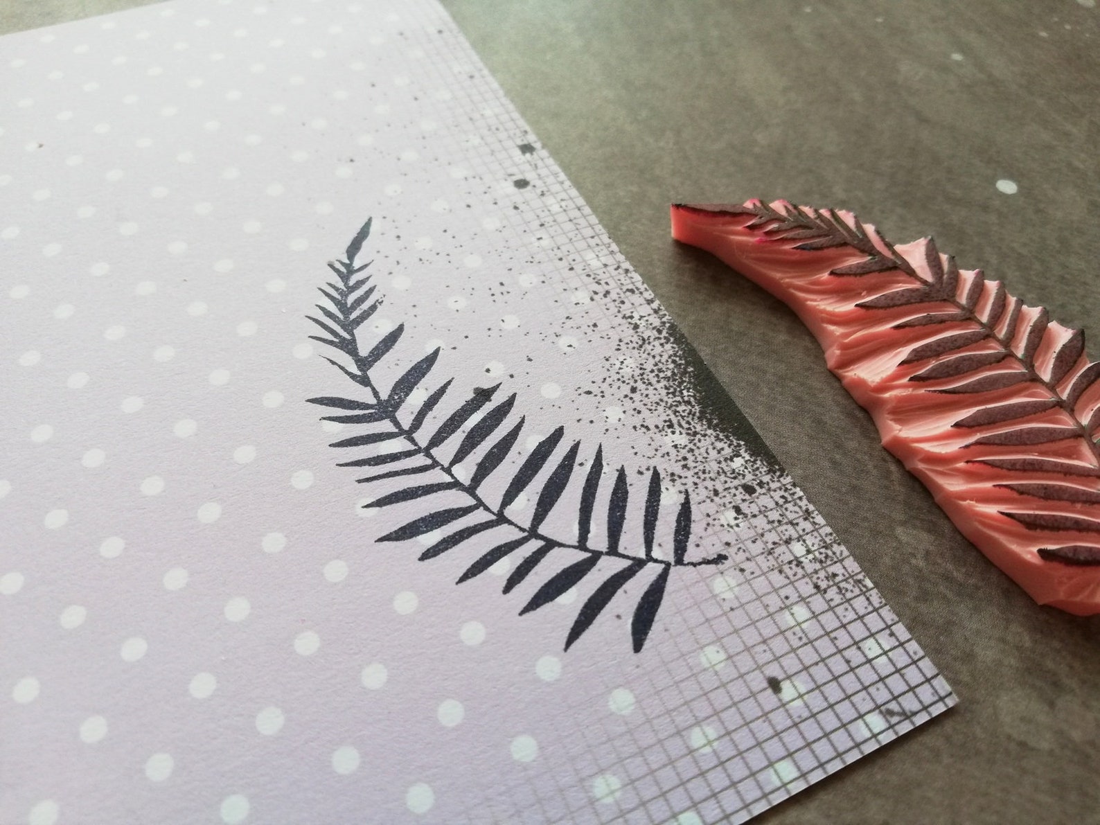 Leaf Rubber Stamp, Autumn Leave Stamp for Art Journal, Forest Plant ...