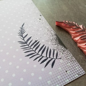 Leaf Rubber Stamp, Autumn Leave Stamp for Art Journal, Forest Plant ...