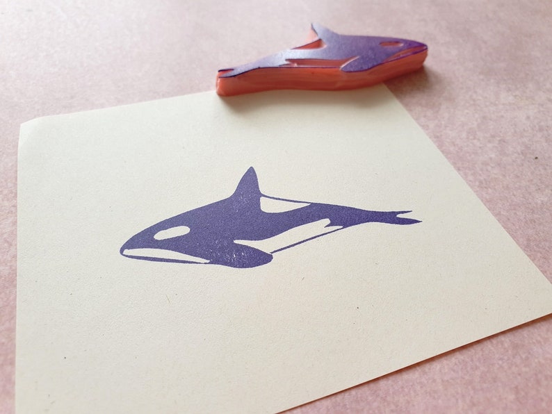 Orca rubber stamp for scrapbooking delphin stamp for paper | Etsy