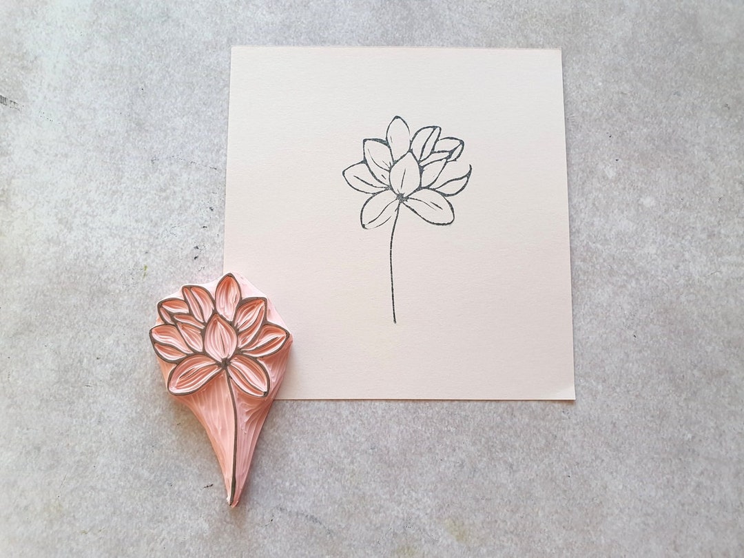 Flower Rubber Stamp for Cardmaking, Orchid Stamp for Scrapbooking ...